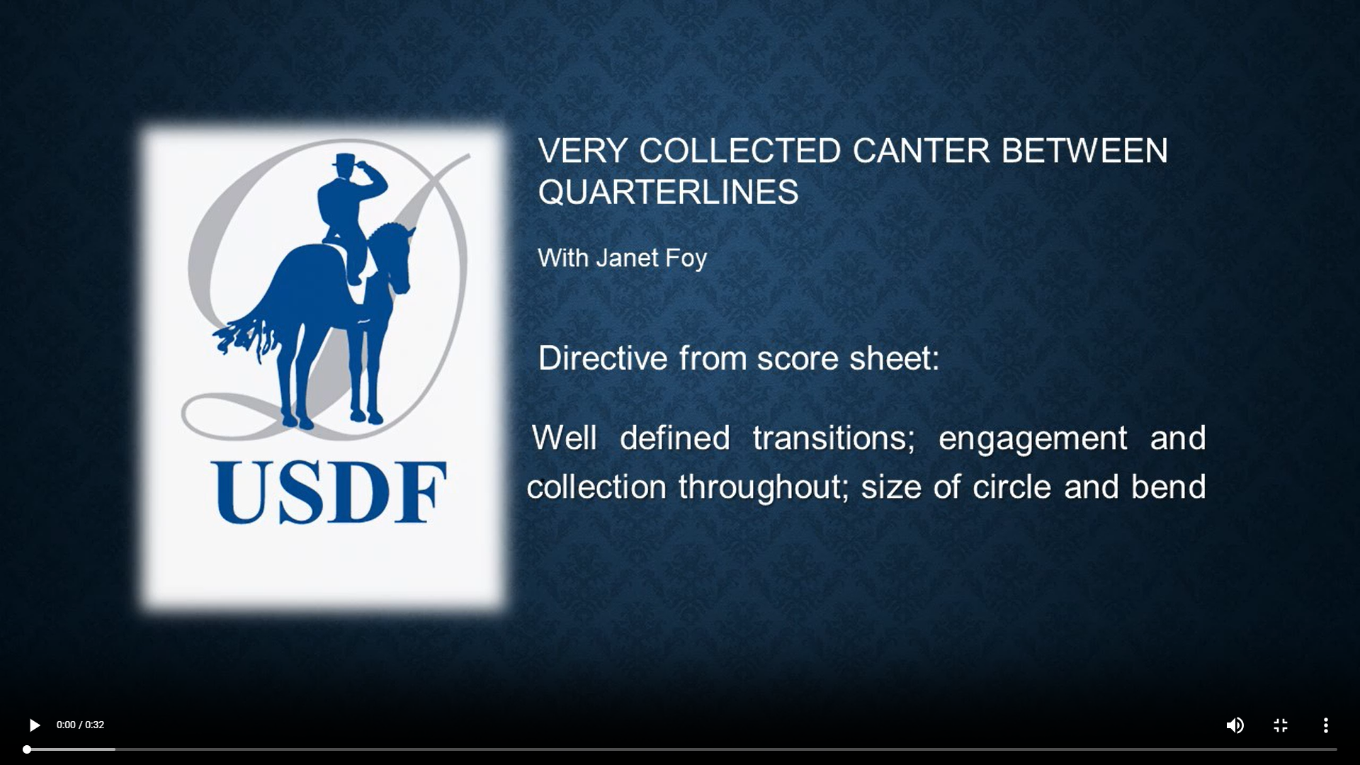 From the Judge’s Booth with Janet Foy: Very Collected Canter